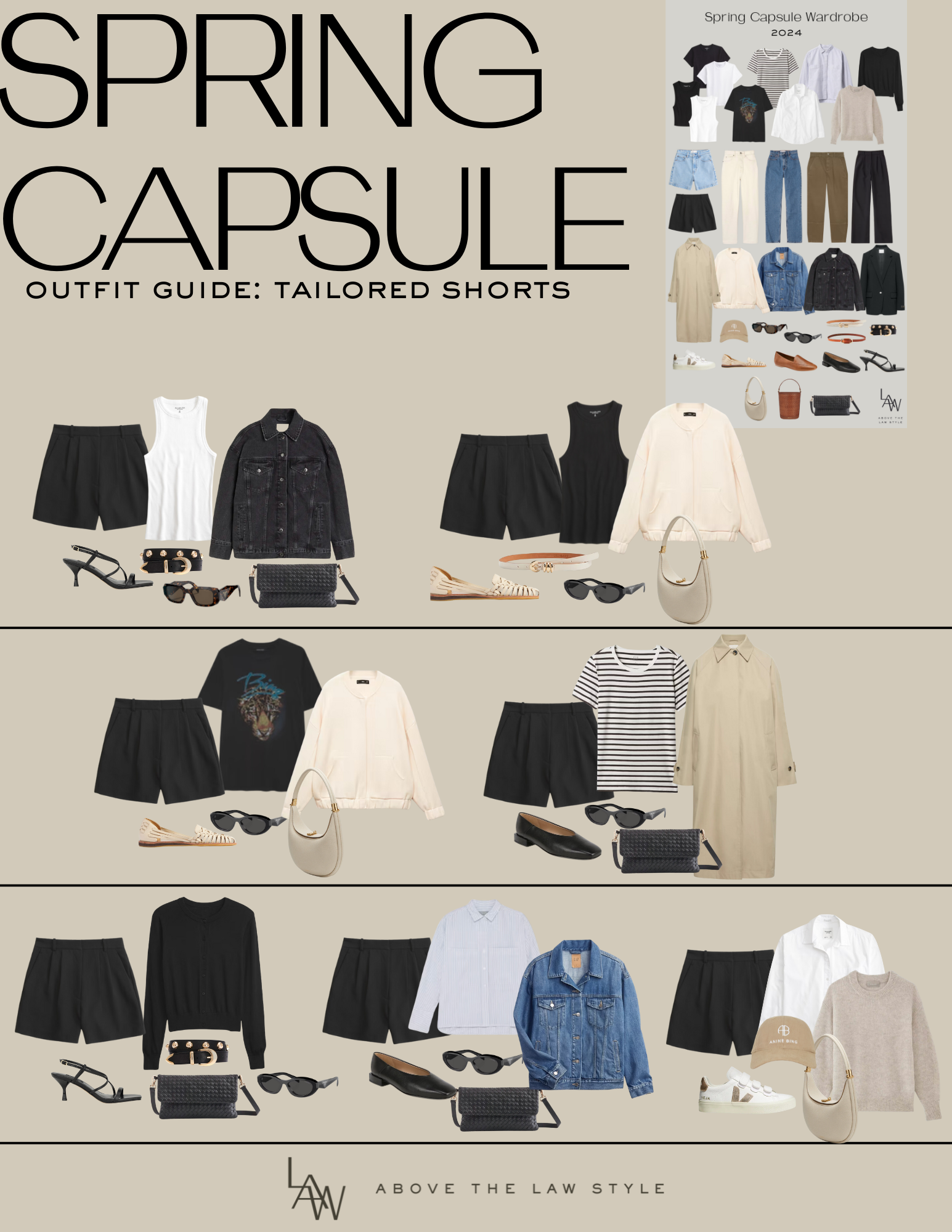 Spring Capsule Wardrobe 2024 Outfit Guide - Above The L.A.W. Style